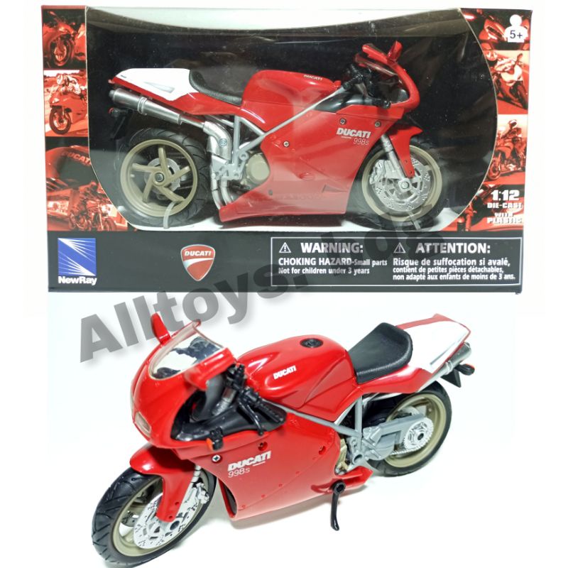 Jual Mainan Miniature Diecast motor Ducati 998S skala 1:12 / Motor ...