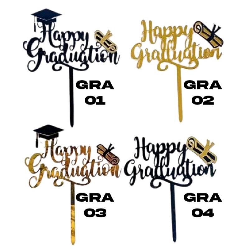 Jual Topper Cake Graduation/hiasan buket/Happy Graduation | Shopee ...