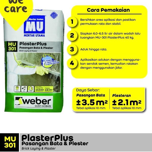 Jual MU 301 PLESTER DAN ACIAN BETON 40KG | Shopee Indonesia