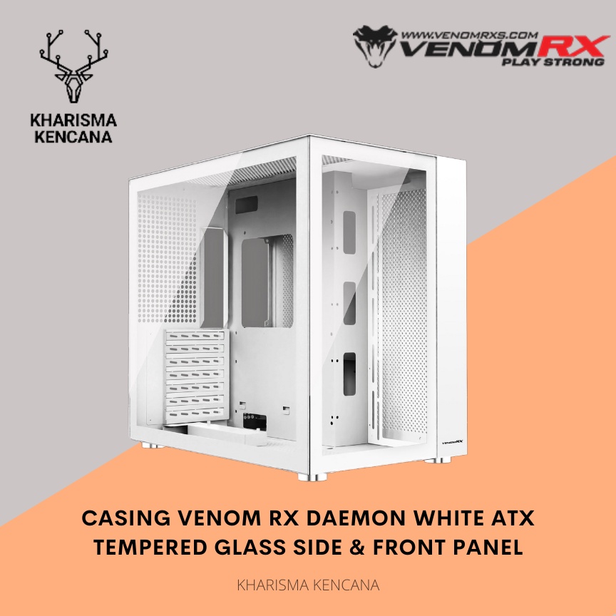 Jual CASING VENOM RX DAEMON WHITE ATX TEMPERED GLASS SIDE & FRONT PANEL ...