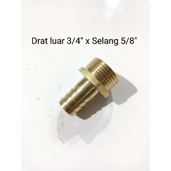 Jual Neple Selang 3/4"x5/8" / Neple sok sambung Kuningan Drat luar 3 ...