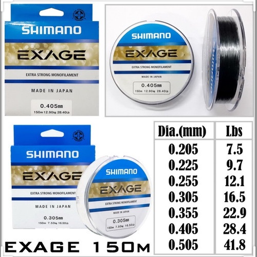 Jual SENAR / LINE MONO SHIMANO EXAGE 150m | Shopee Indonesia