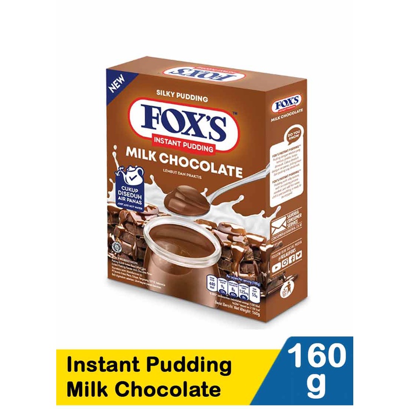 Jual FOX'S Instant Pudding CHOCOLATE COKLAT(160g) | Shopee Indonesia