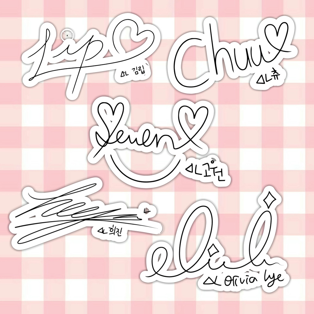 Jual Sticker Transparan Loona Signature Tanda Tangan TTD | Shopee Indonesia