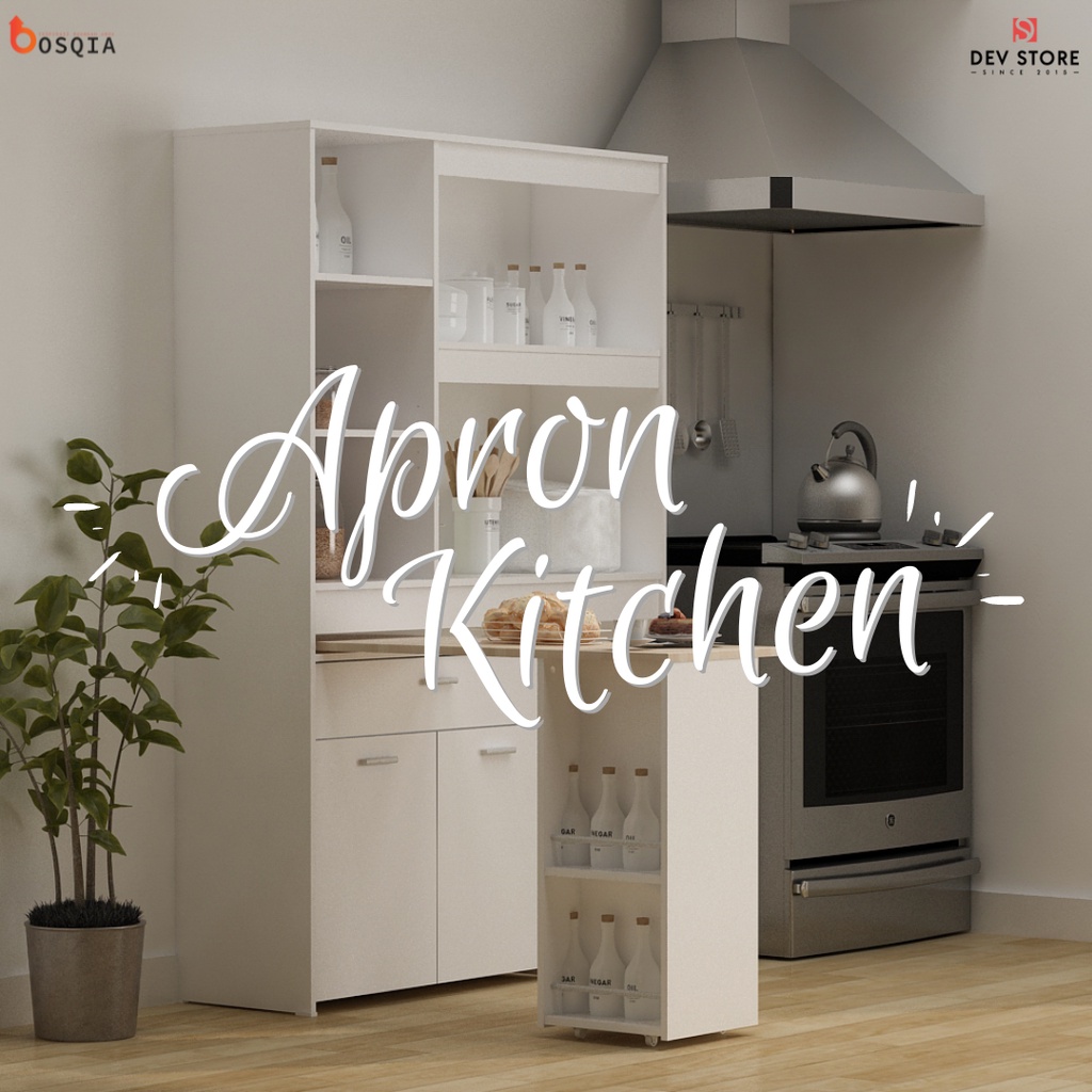 Jual Rak Dapur / Lemari Dapur dengan Meja / Apron KC120 | Shopee Indonesia