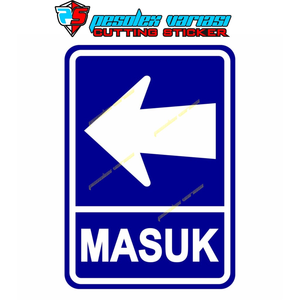 Jual Rambu Petunjuk Arah Masuk 35cm x 50cm Petunjuk Arah Plat Alumunium ...
