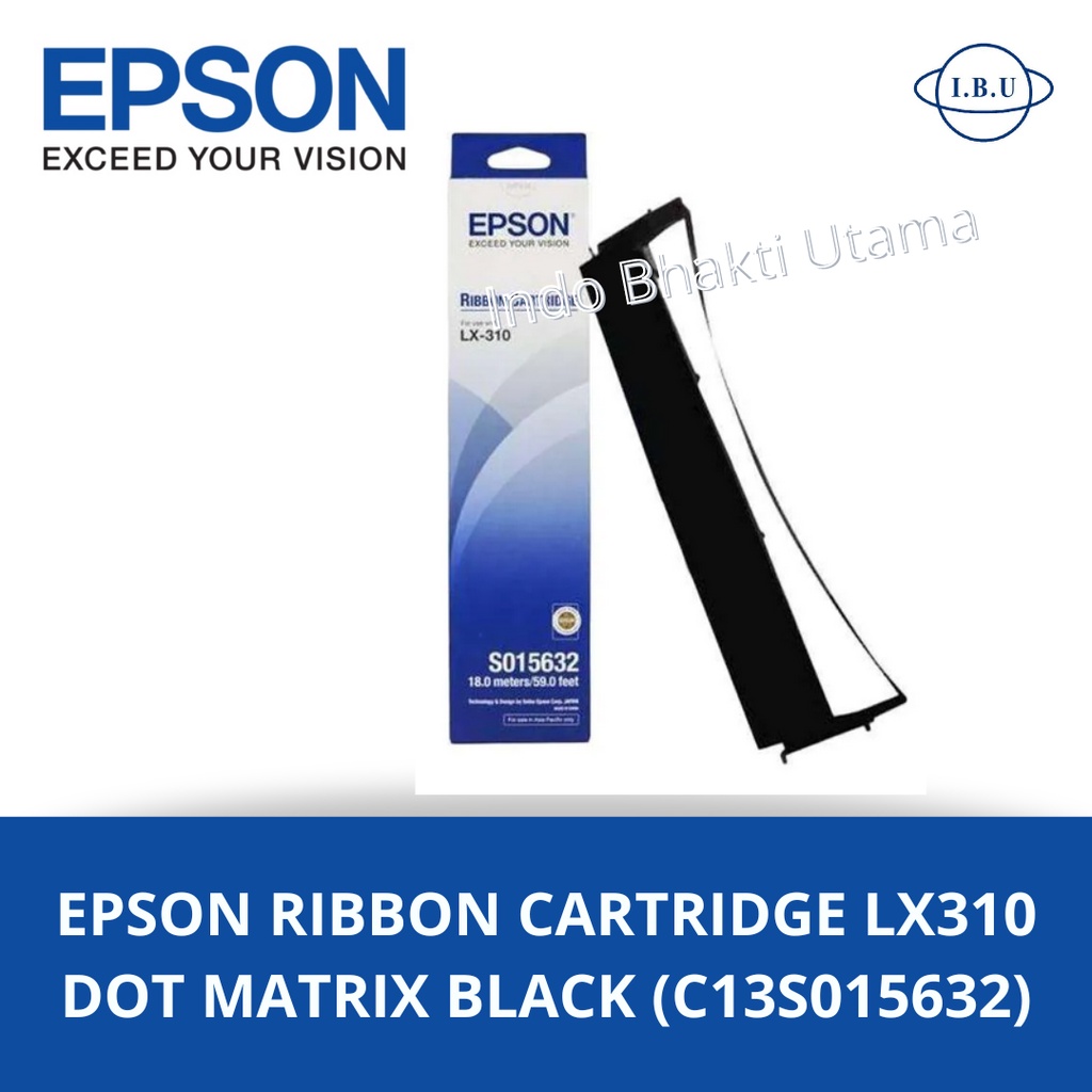 Jual EPSON RIBBON CARTRIDGE LX310 DOT MATRIX BLACK (C13S015632 ...