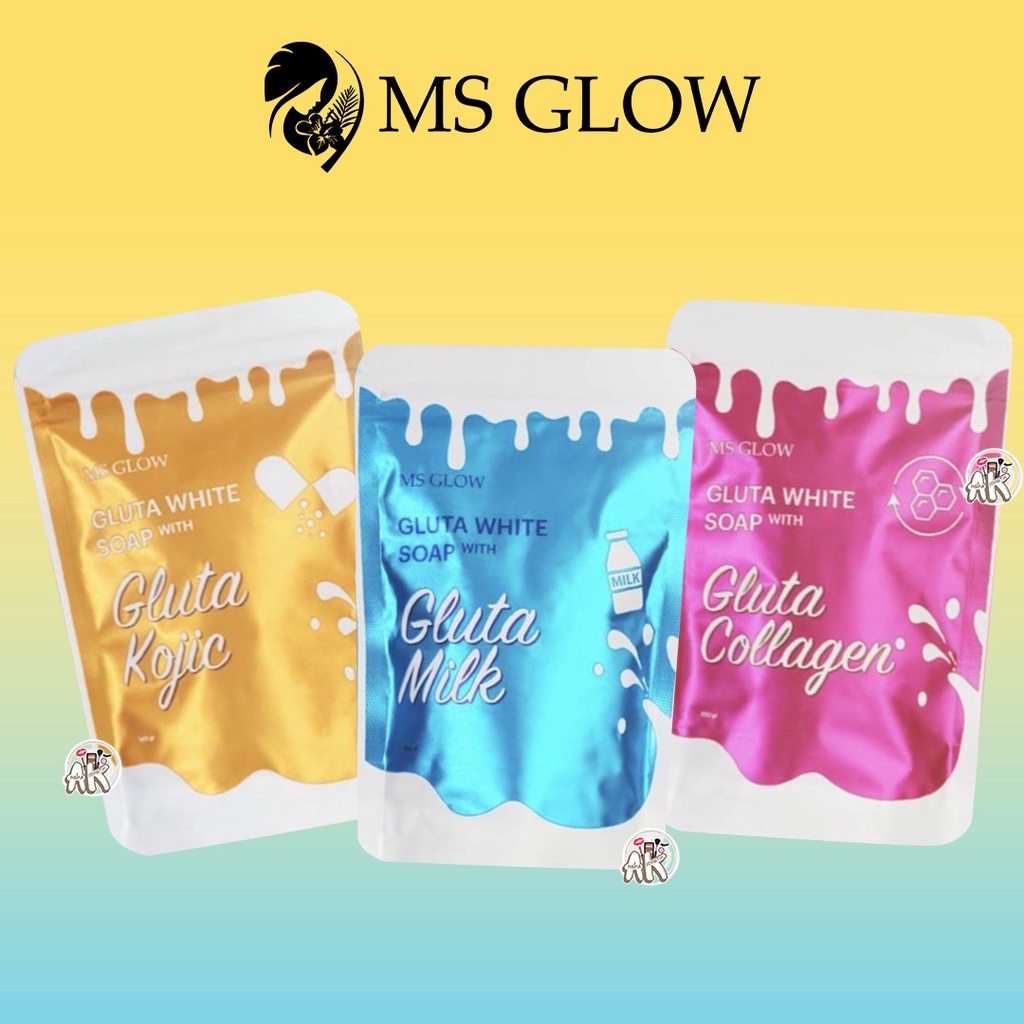 Jual MS GLOW GLUTA WHITE SOAP SERIES ( COLLAGEN / MILK / KOJIC ...
