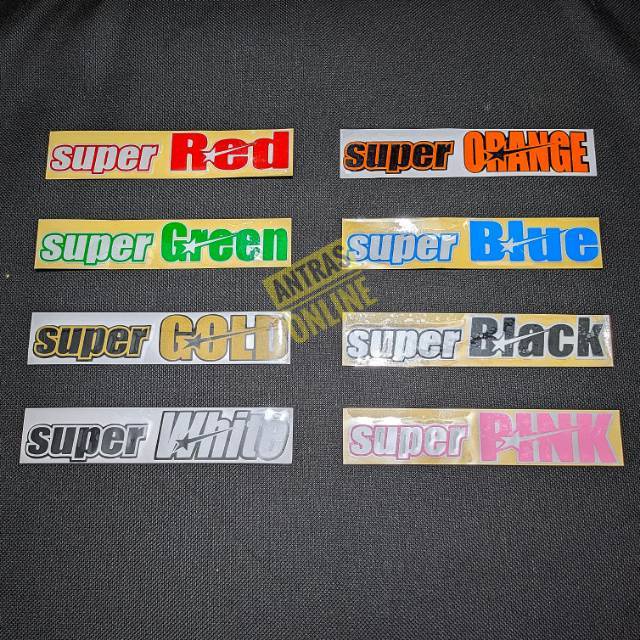 Jual thailook stiker cutting super red super black stiker super white ...