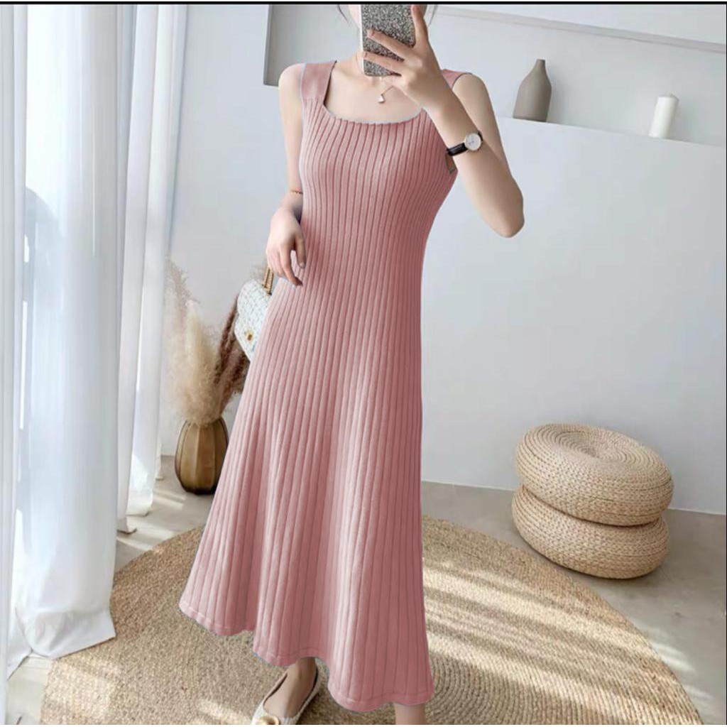 Jual LNL - Dress Rajut Isabelle Dress Rajut Wanita Panjang Bahan Rajut ...