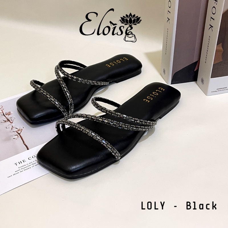 Jual Eloise LOLY Sendal Flat Wanita Tali Mutiara Premium / Sendal ...