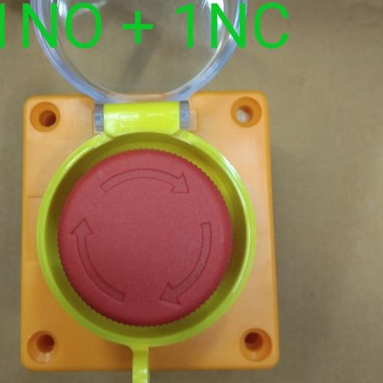 Jual TOMBOL EMERGENCY STOP + BOX + COVER LOCK 1NO + 1NC DURURAT PUSH ...