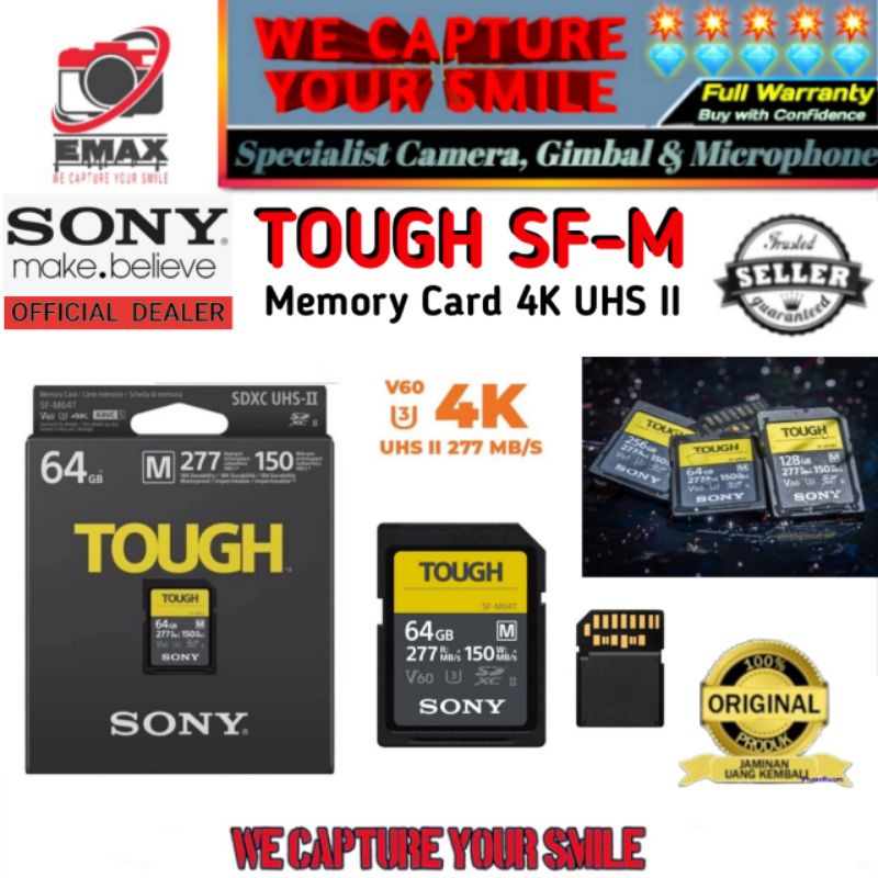 Jual SONY TOUGH SF-M Series SD Card Memory Camera High Speed Read ...