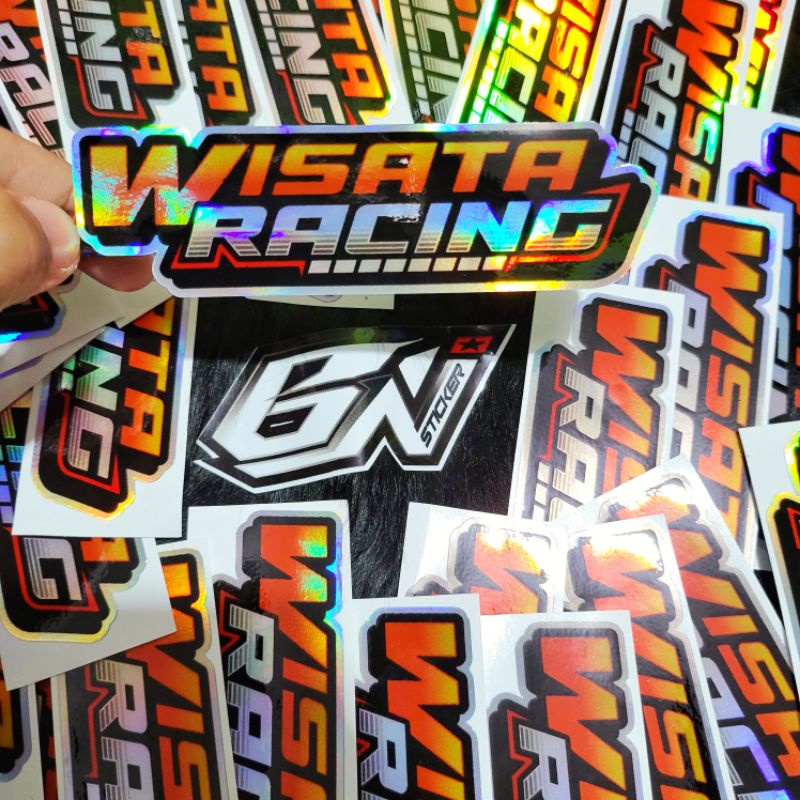 Jual stiker viral sticker kata2 Hologram Wisata Racing | Shopee Indonesia