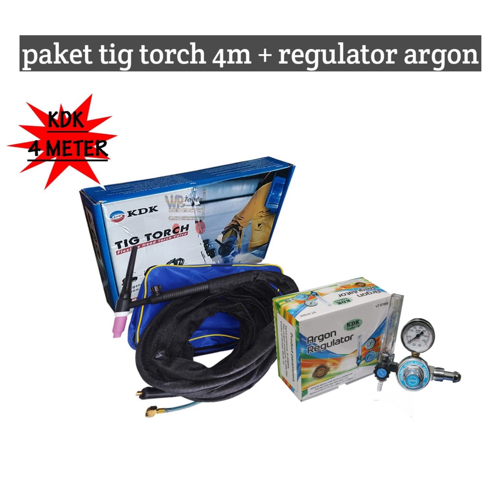 Jual PAKET HEMAT Tig Torch stang las argon WP 17V Tig Torch Welder 4 M ...