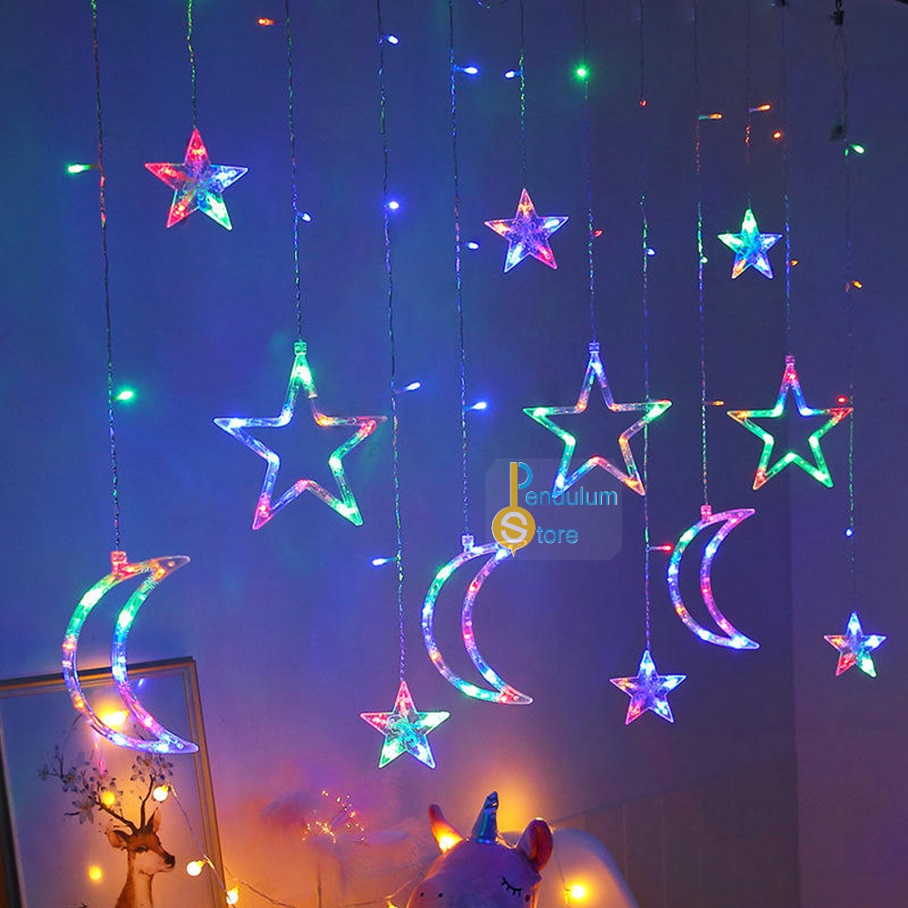 Jual Lampu Natal Decorative Star, Star Moon and Love LED Warm White ...