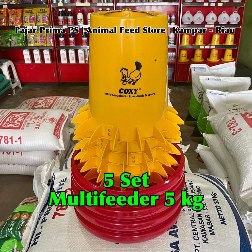 Jual 5 set Multifeeder 5 kg Tempat Ransum Ayam atau Tempat Pakan Ayam ...