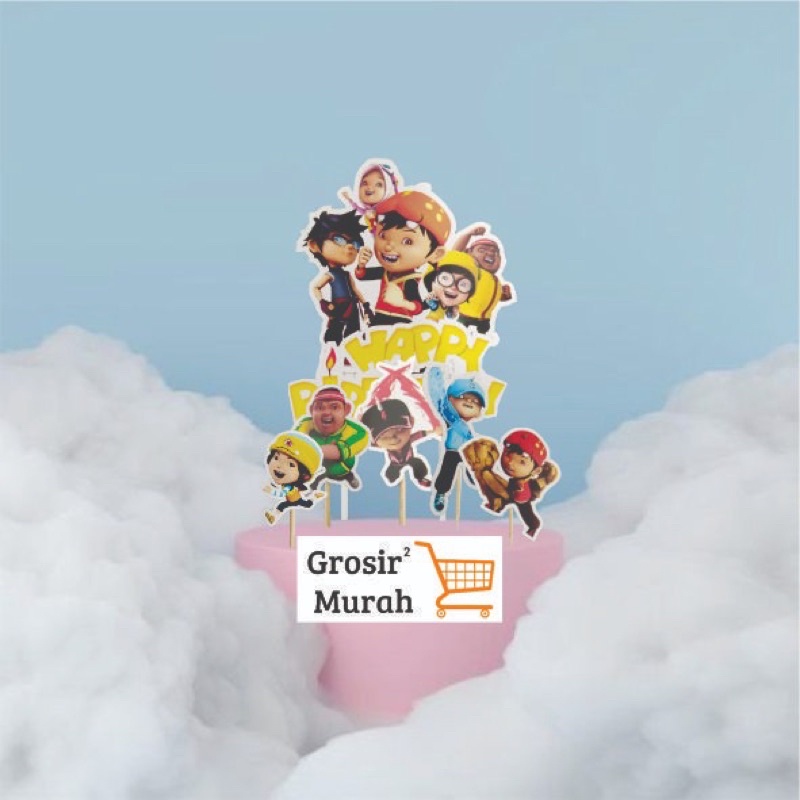 Jual Cake topper kertas HBD Boboiboy | Shopee Indonesia