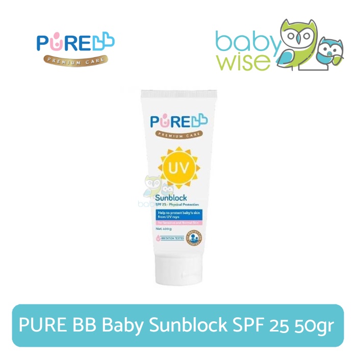 Jual PURE BB Baby Sunblock SPF 25 50gr | Shopee Indonesia