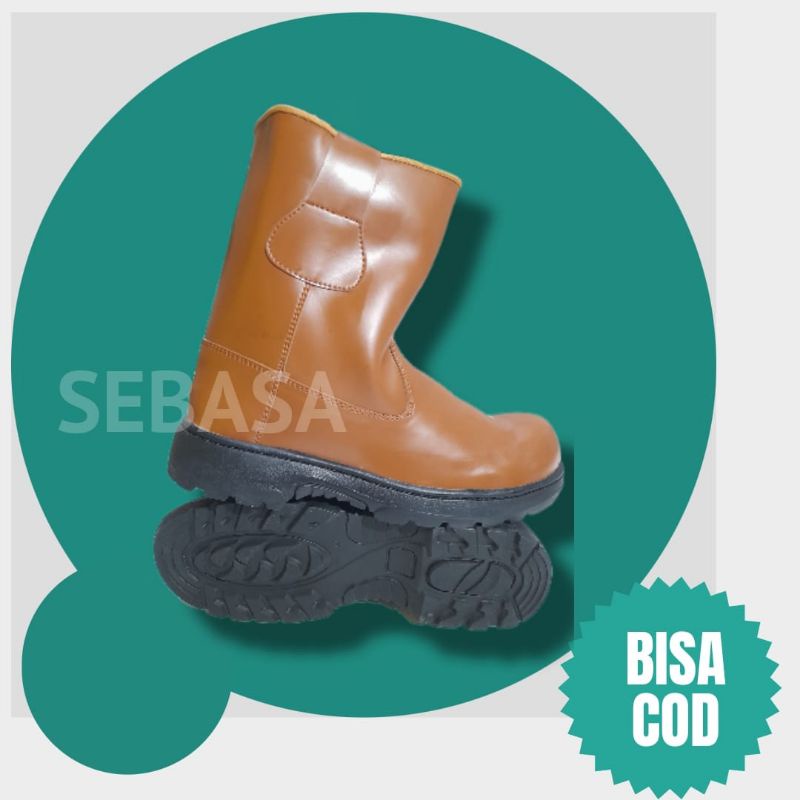 Jual sepatu safety boot tinggi warna tan untuk kerja proyek | Shopee ...