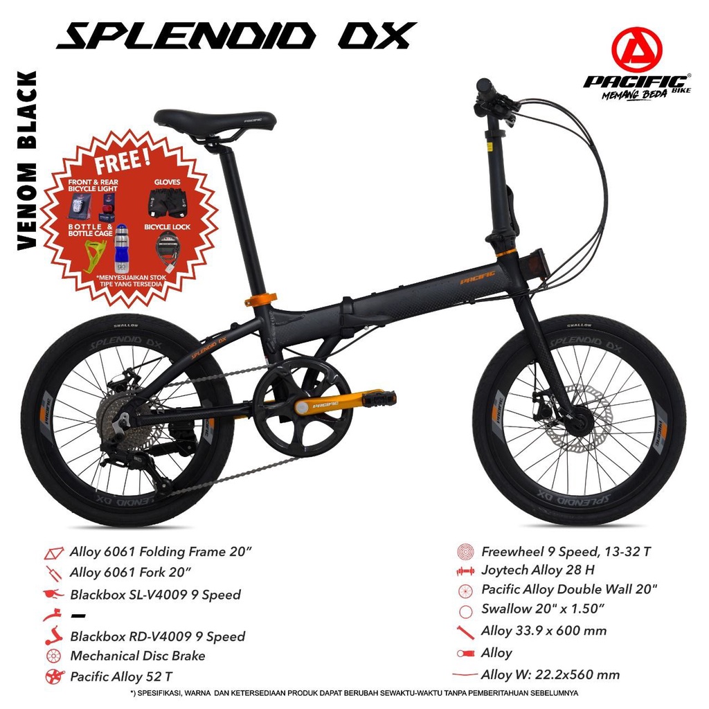 Jual Sepeda Lipat Pacific Splendid DX (1x9) MD | Shopee Indonesia