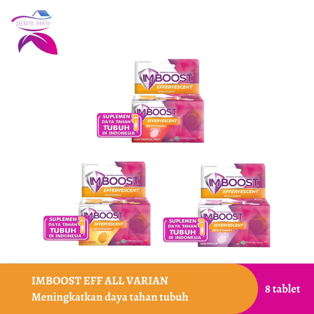 Jual Imboost Effervescent Rasa Jeruk 8 Tablet Suplemen Daya Tahan Tubuh ...