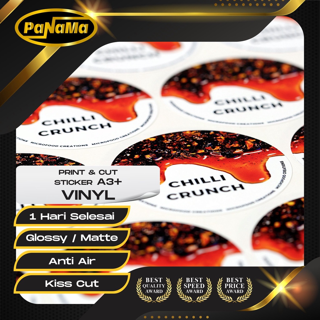 Jual Print & Cut Sticker Vinyl A3+, Cetak Kiss Cut Stiker Label Vinyl ...