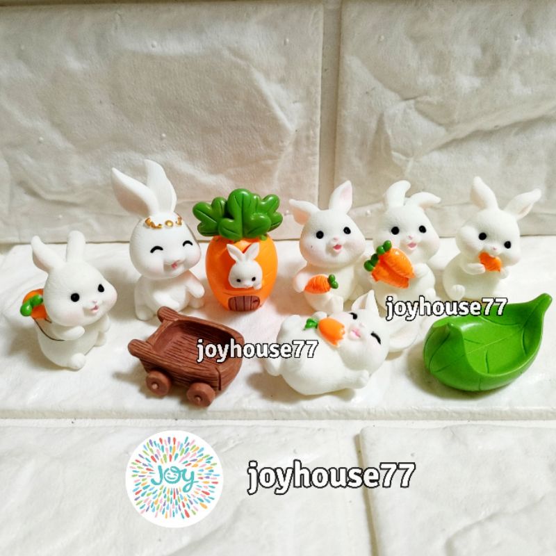 Jual 1pc Miniatur Kelinci Ornamen Resin Figure Hiasan Taman Boneka ...