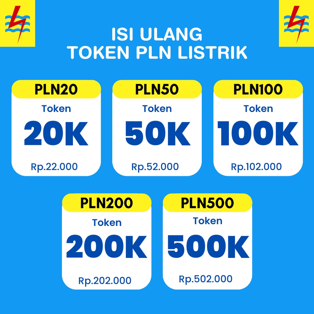 Jual Isi Ulang Token PLN - Isi Ulang Pulsa Listrik | Shopee Indonesia