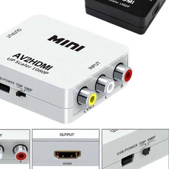 Jual Mini converter input Analog AV RCA ke output to Digital HDMI ...
