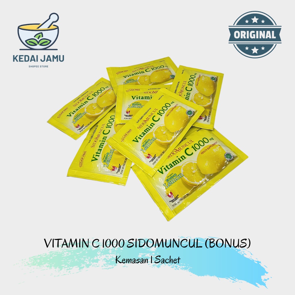 Jual VITAMIN C 1000 RASA LEMON ECERAN SACHETAN (BONUS) | Shopee Indonesia
