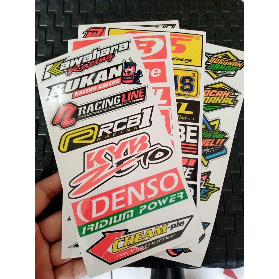 Jual sticker paketan print sticker racing sticker tempelan variasi ...