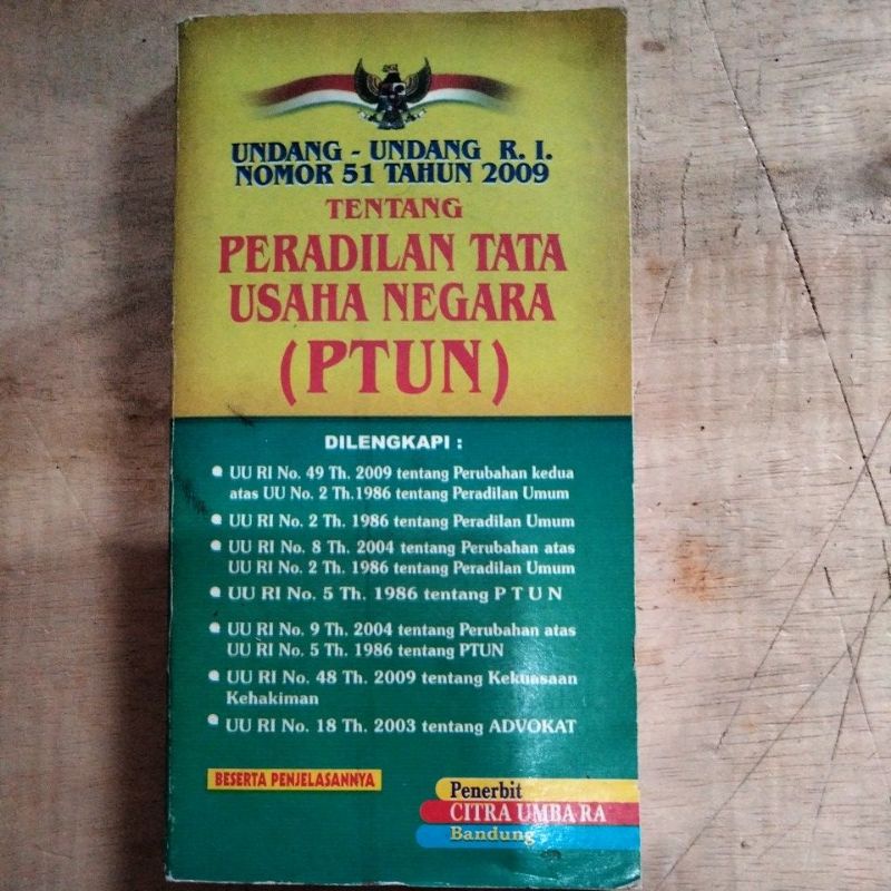 Jual undang-undang RI nomor 51 tahun 2009 tentang peradilan tata usaha ...