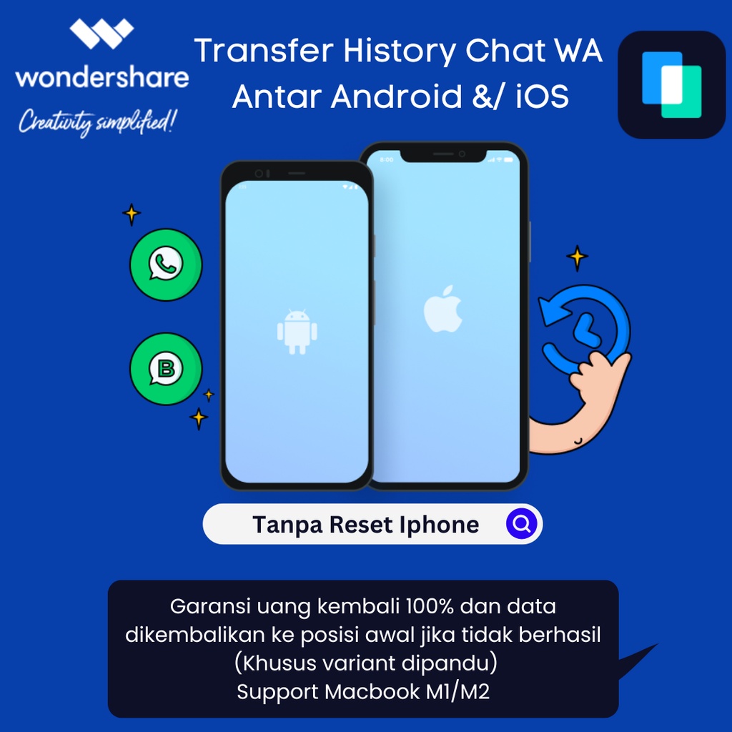 Jual Wondershare - Dr Fone Social Apps Transfer 1 Device | Shopee Indonesia