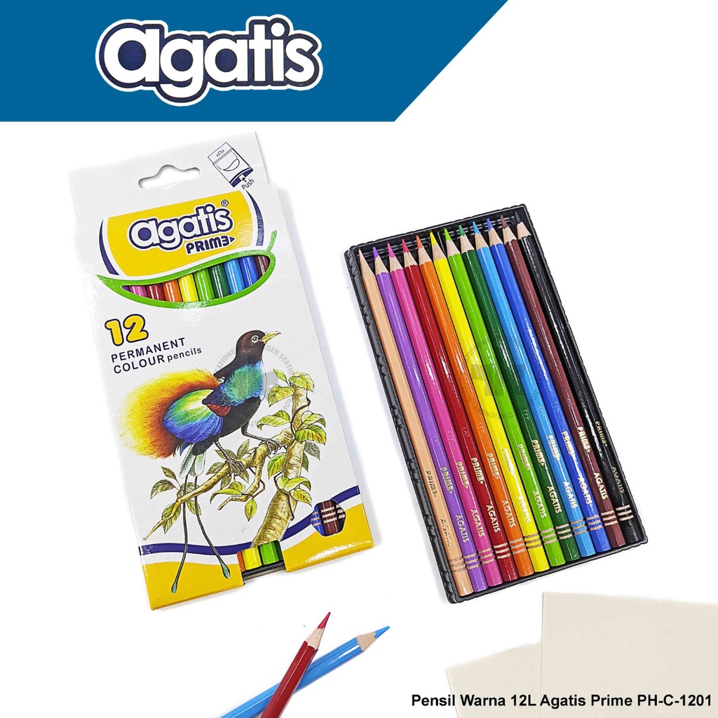 Jual Agatis Prime Pensil Warna 12 Panjang PH-C-1201 | Shopee Indonesia
