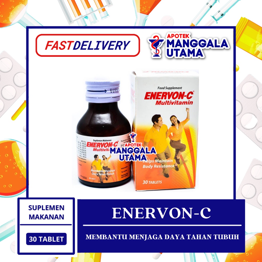 Jual ENERVON C PER BOTOL ISI 30 TABLET | Shopee Indonesia