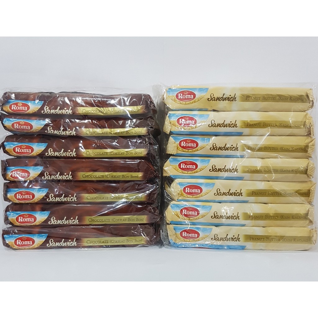Jual Roma Sandwich 189gr 1 Pac isi 7 Bungkus/Snack/Camilan/Biscuit ...