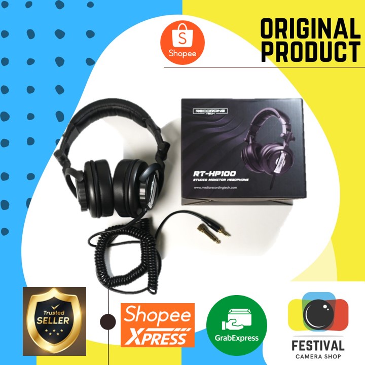 Jual Recording Tech RT-HP100 Studio Monitor Headphones Closed Back ...