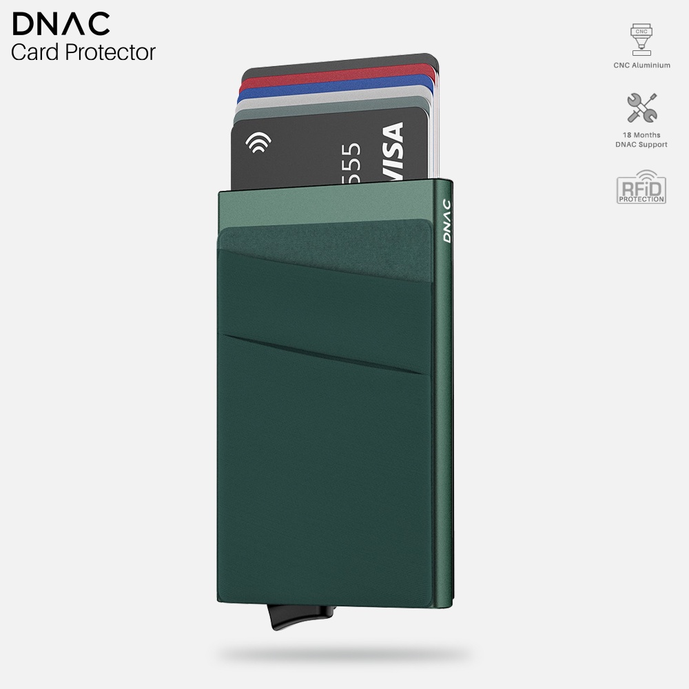 Jual DNAC Smart Wallet Card Holder RFID Dompet Kartu - MID GREEN ...