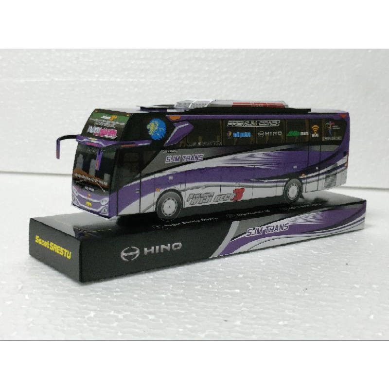 Jual MINIATUR BIS BUS SJM TRANS RATU MAHER PAPERCRAFT BUS PAPERBUS ...