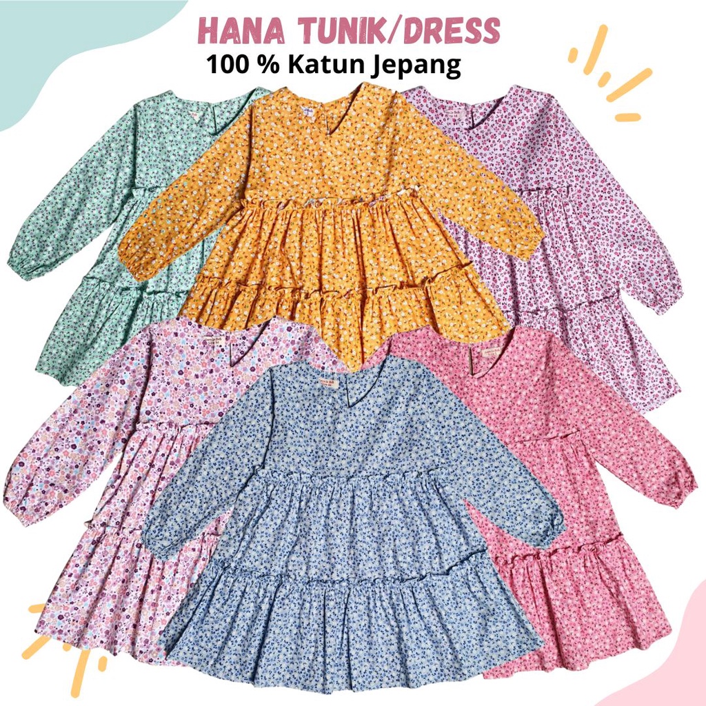 Jual Dress Anak Perempuan / Tunik Anak / Midi Dress Anak HANA 3-8 Tahun ...