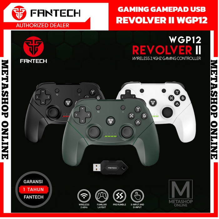 Jual Fantech REVOLVER II WGP12 Wireless Gamepad USB Controller PC PS ...