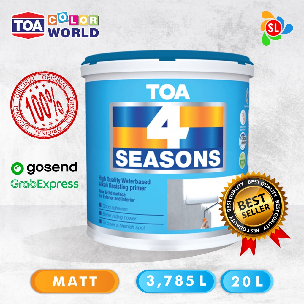 Jual Cat Dinding / Tembok Dasar TOA 4 Season Primer 3,785 Liter Matt ...