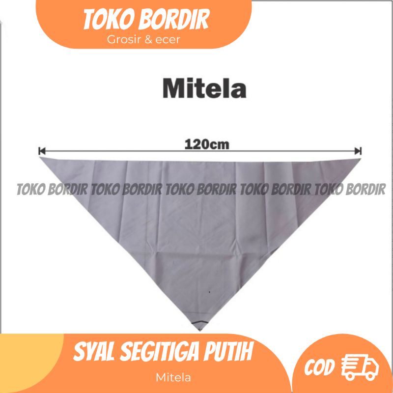 Jual Syal segitiga putih / syal mitela segitiga putih | Shopee Indonesia