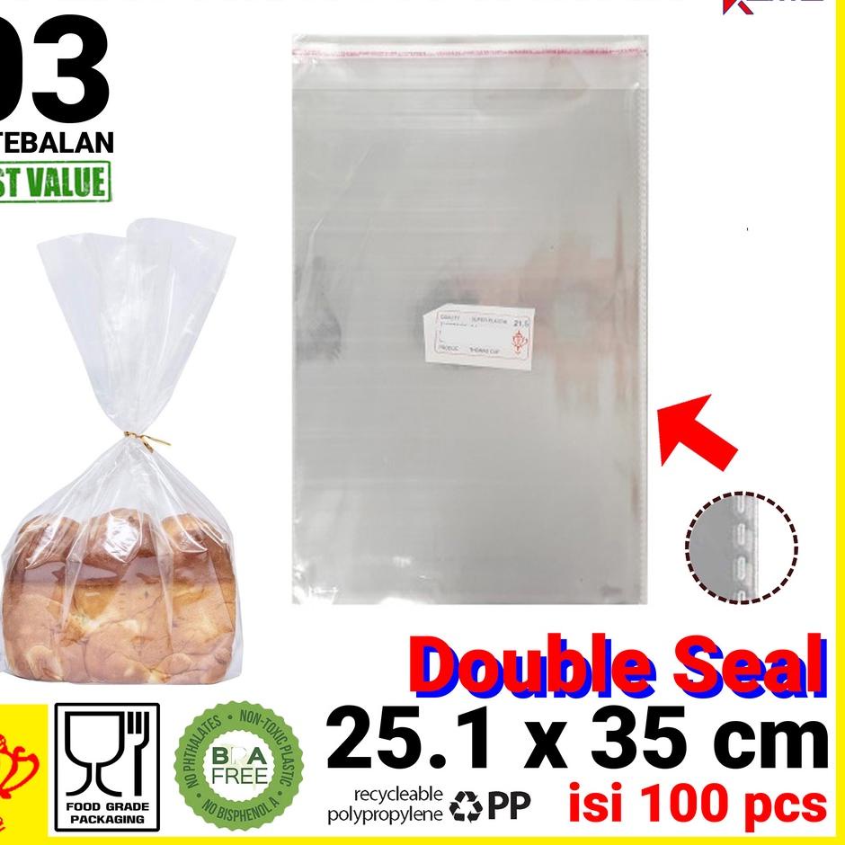 Jual Baru Viral Plastik OPP Roti Tawar Kemasan Jumbo Isi 100 pcs ...