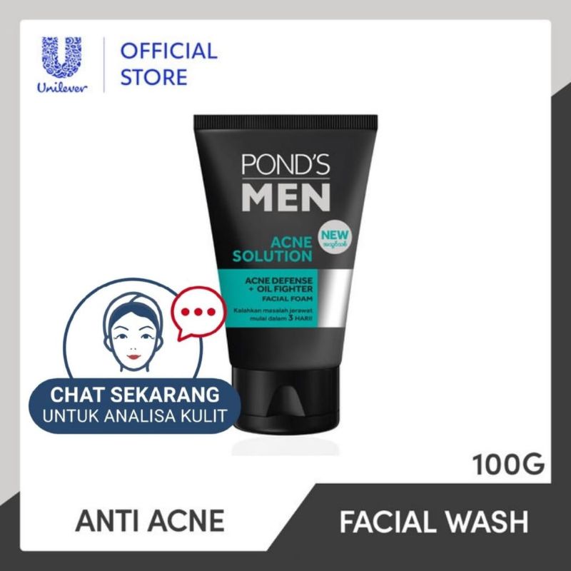 Jual PONDS MEN Oil Crusher Facial Foam Sabun Cuci Muka Pria 100G ...