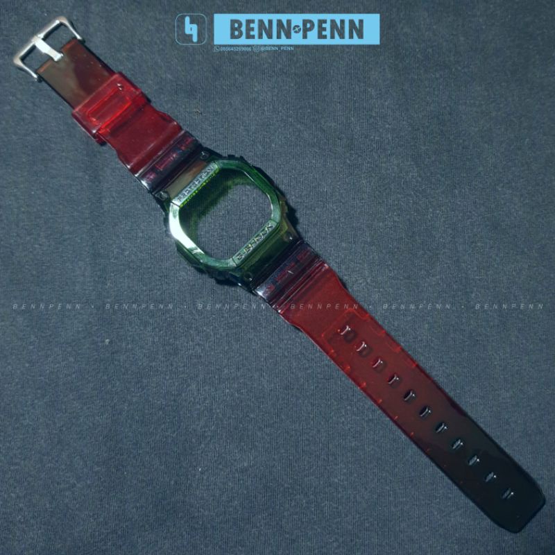 Jual BNB DW 5600 RED GREEN BLACK BEZEL STRAP JAM TANGAN CASIO G SHOCK ...