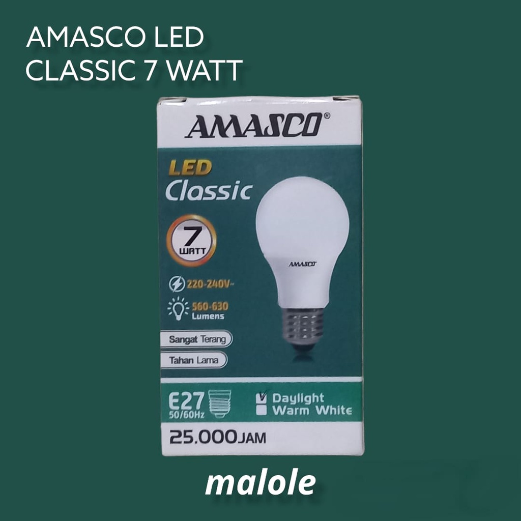 Jual Lampu Led Classic 7 watt Amasco | Shopee Indonesia