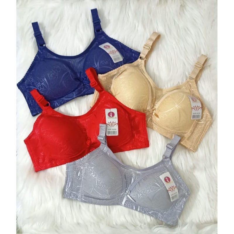 Jual BRA FULL CUP KEMBEN TOYAZI TYPE C 988 DAN C5 BH TANPA KAWAT BUSA TIPIS KAIT 4 SIZE 36-42 ...