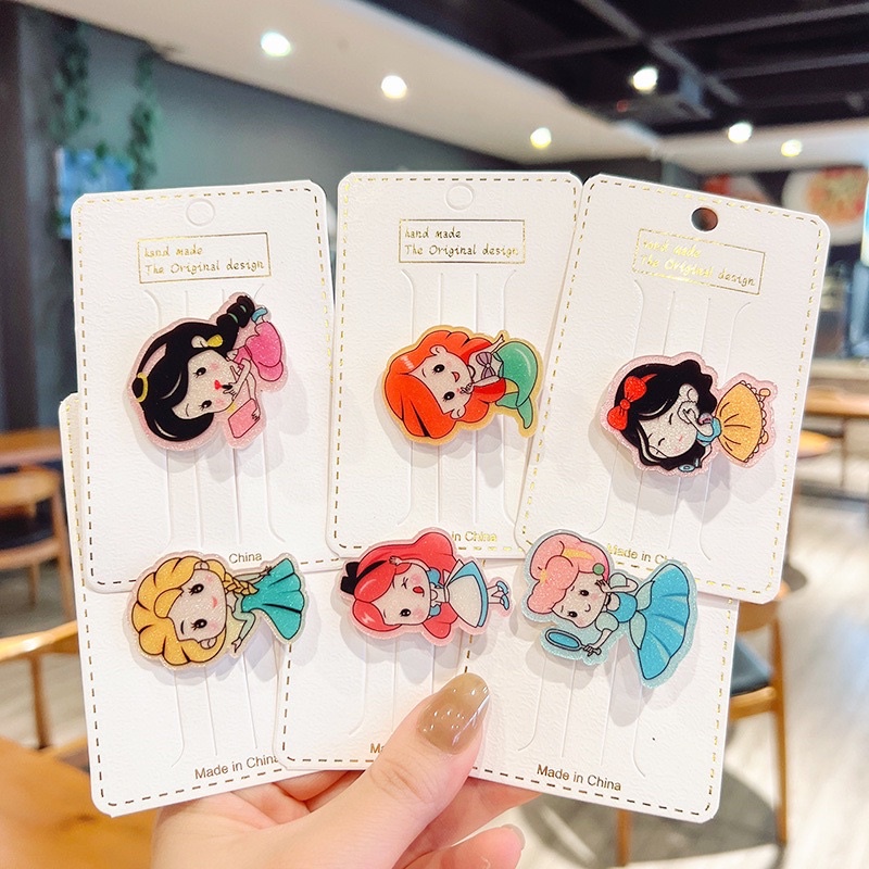 Jual HC013 jepit rambut princess disney mermaid snowwhite jasmine ...